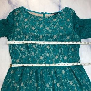 French Connection | Dresses | French Connection Teal Green Anna Lace ...